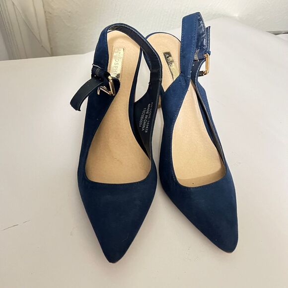 Atmosphere | Shoes | Atmosphere Navy Blue Slingback Pointed Toe Kitten ...